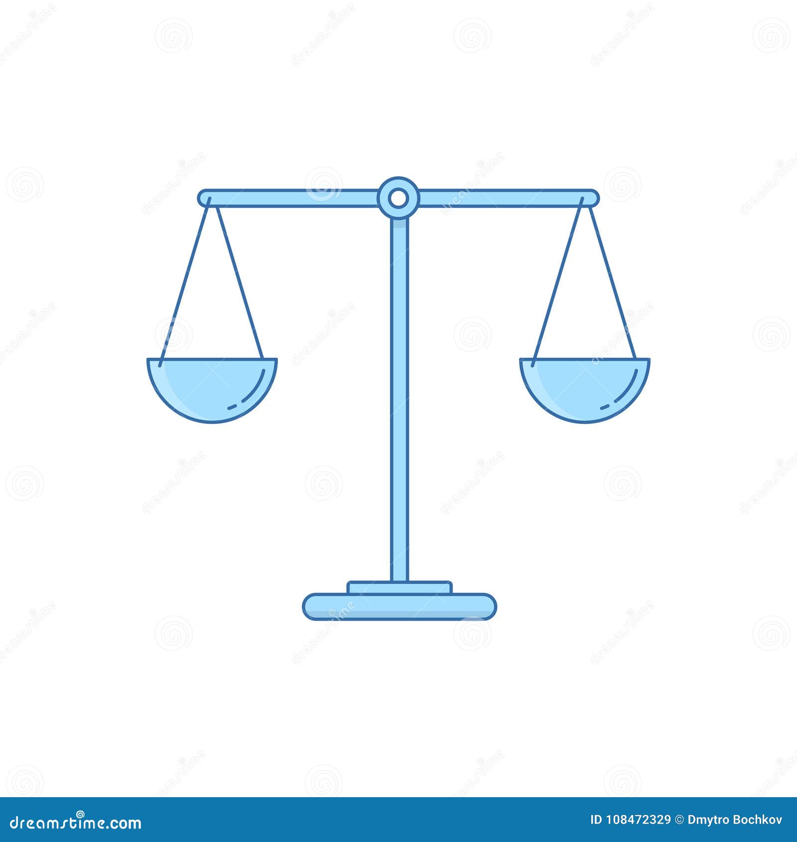 Empty Scales in Balance. Vector Illustration Stock Illustration ...