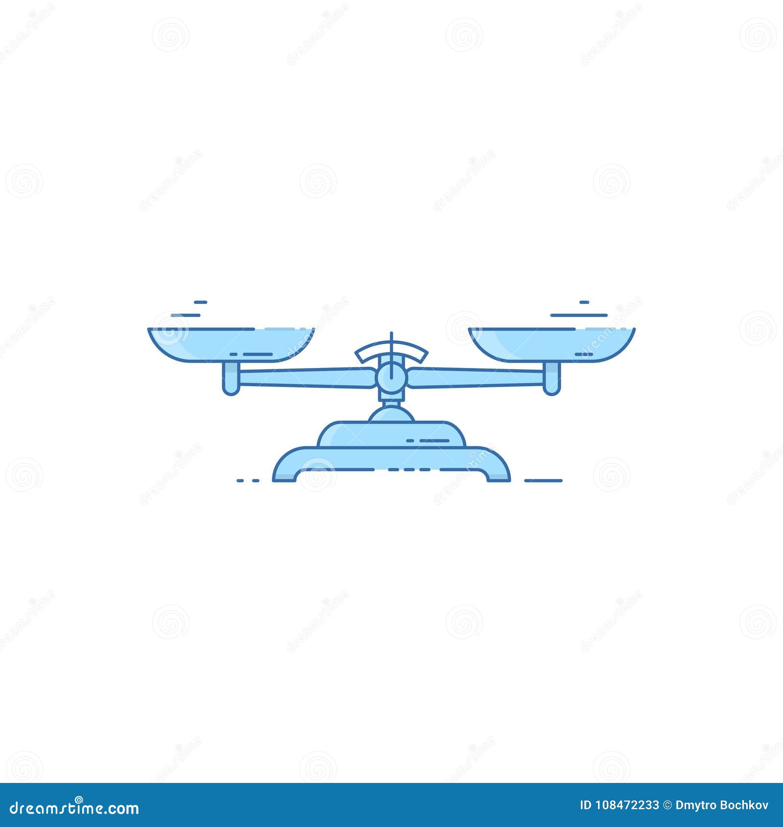 Empty Scales in Balance. Vector Illustration Stock Illustration ...