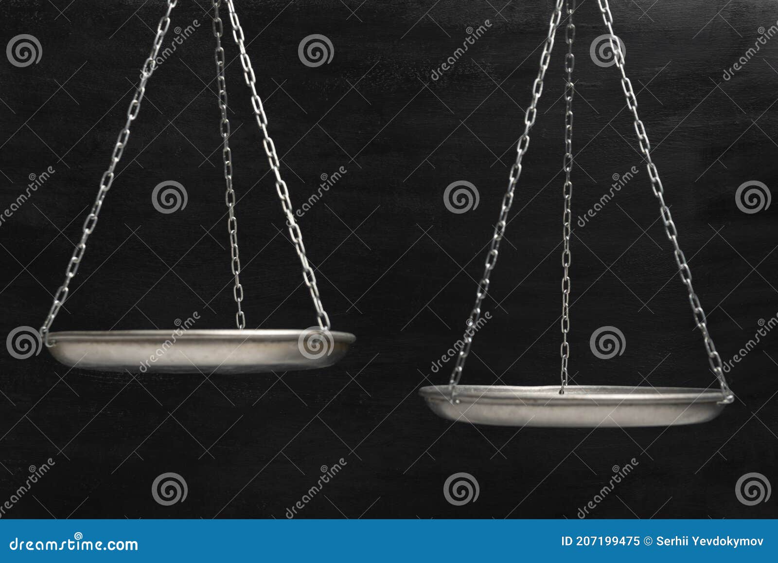 Empty Scales Close Up on Black Background. Balance Scales Stock Image ...