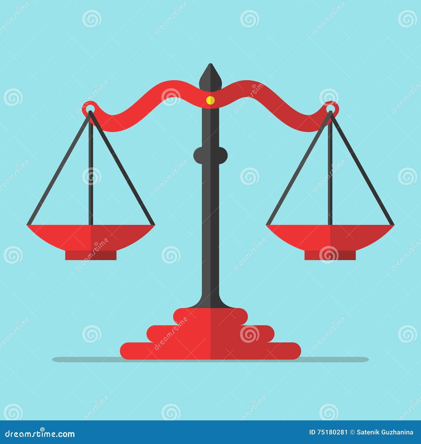 Empty scales, flat design stock vector. Illustration of court - 75180281