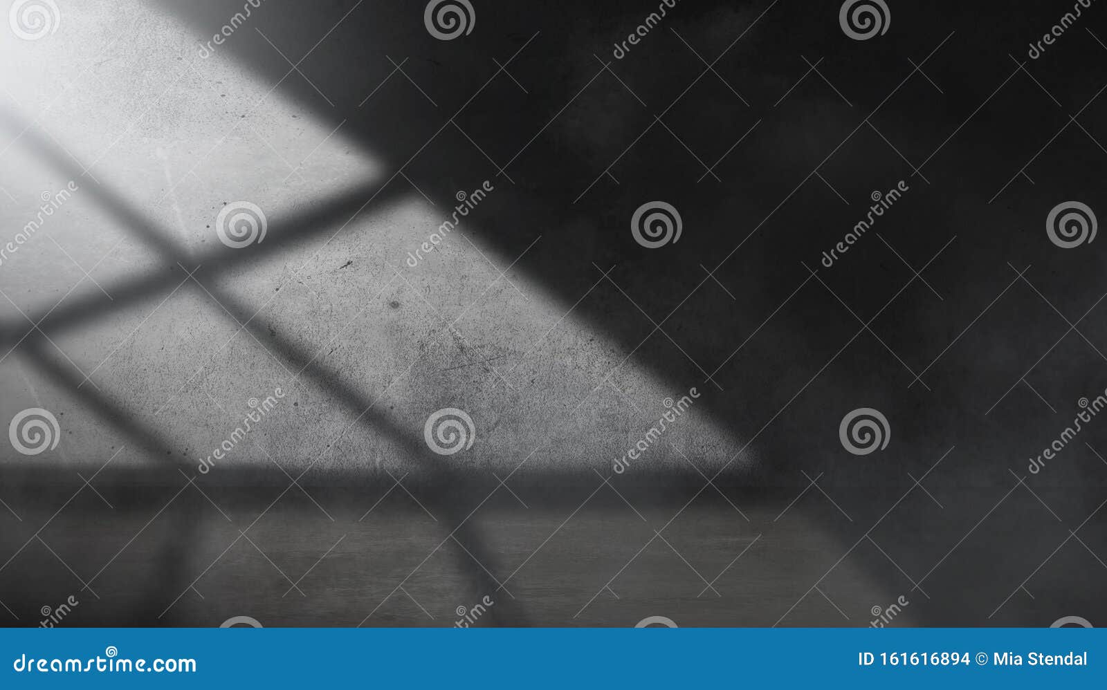 Empty Scene Background. Incident Light from a Window on an Empty Brick ...