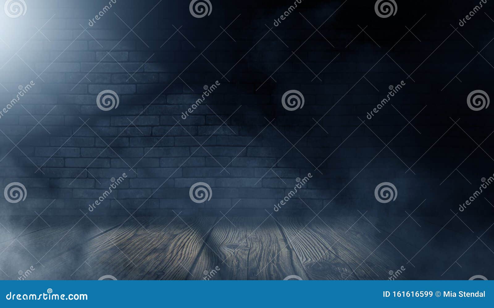 Empty Scene Background. Incident Light from a Window on an Empty Brick ...