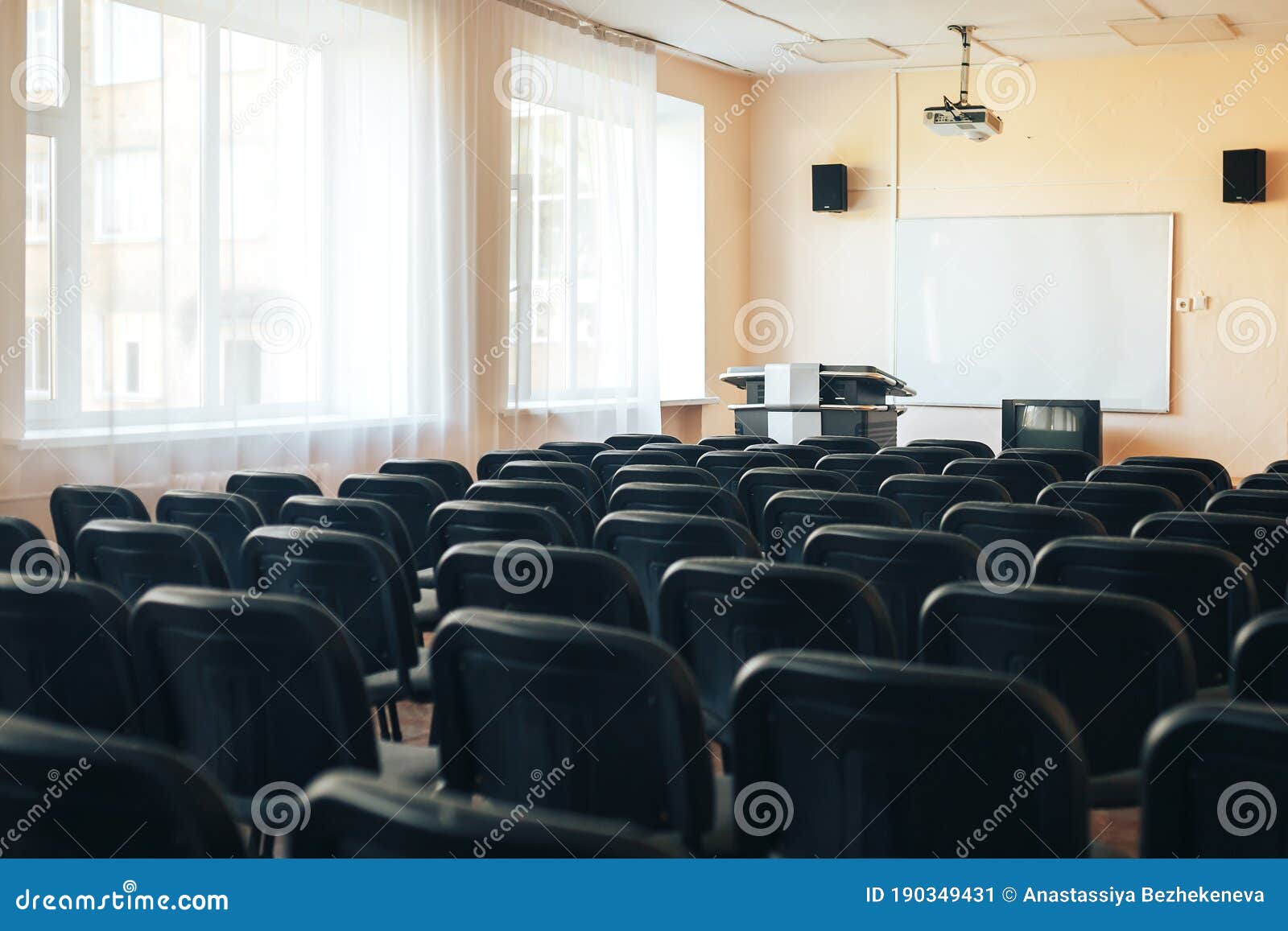 Empty School Assembly Hall for Meetings and Presentations, School ...