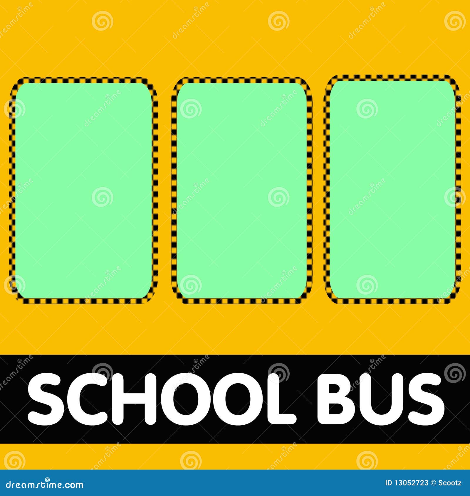 Empty school bus stock illustration. Illustration of windows - 13052723