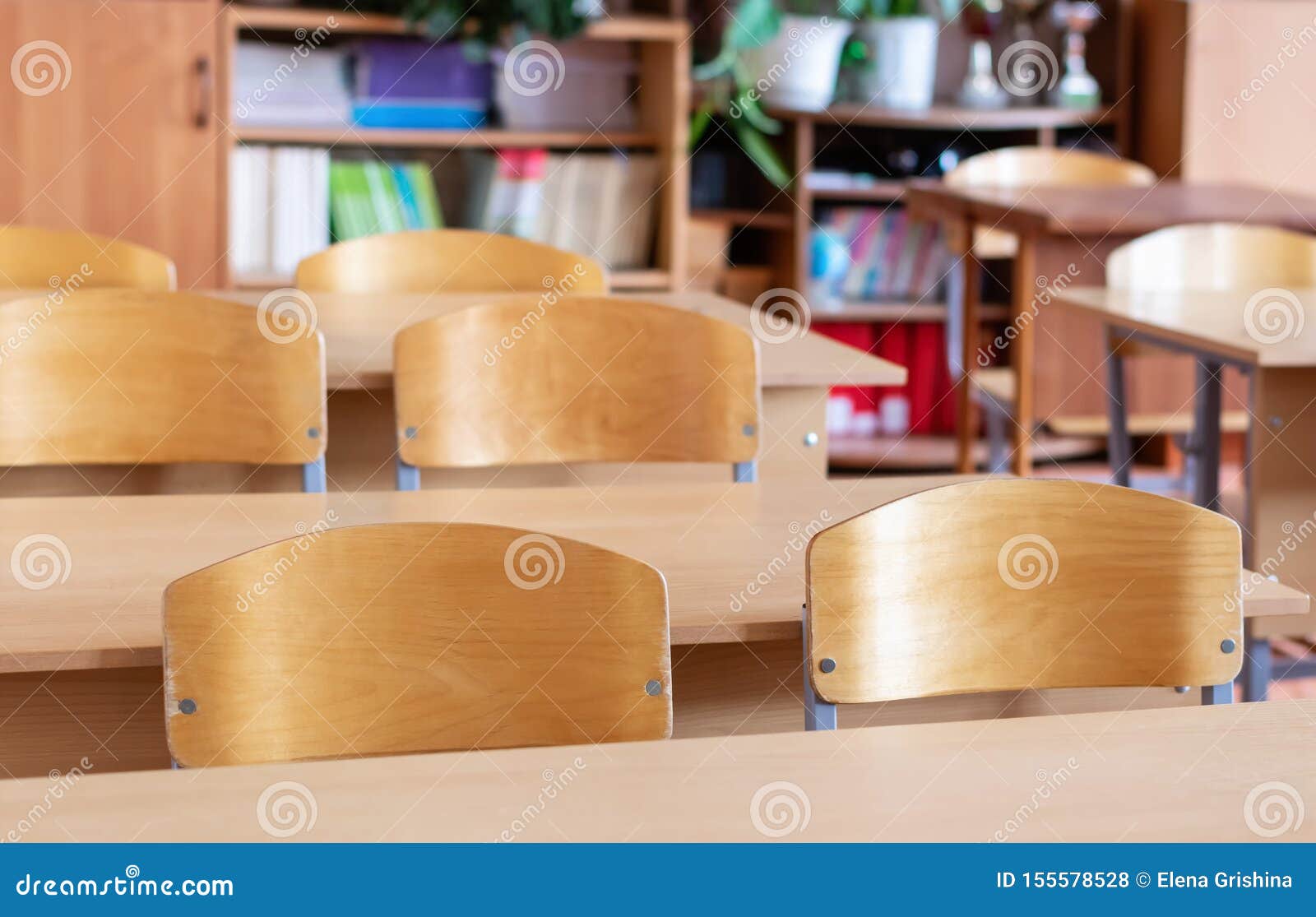 An Empty School Class at a Break between Classes. Back To School Stock ...