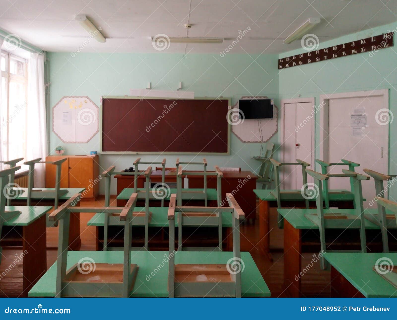 Empty School Class during the COVID-19 Epidemic Stock Photo - Image of ...