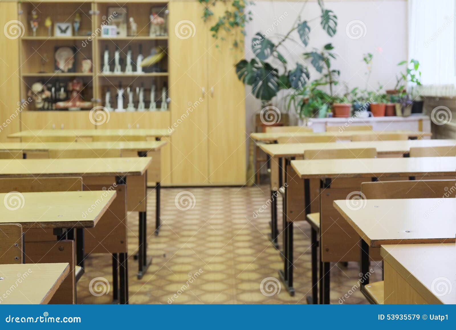 Empty school class stock image. Image of class, break - 53935579