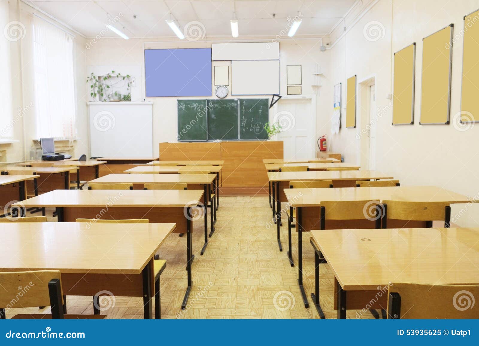 Empty school class stock image. Image of pedagogics, school - 53935625