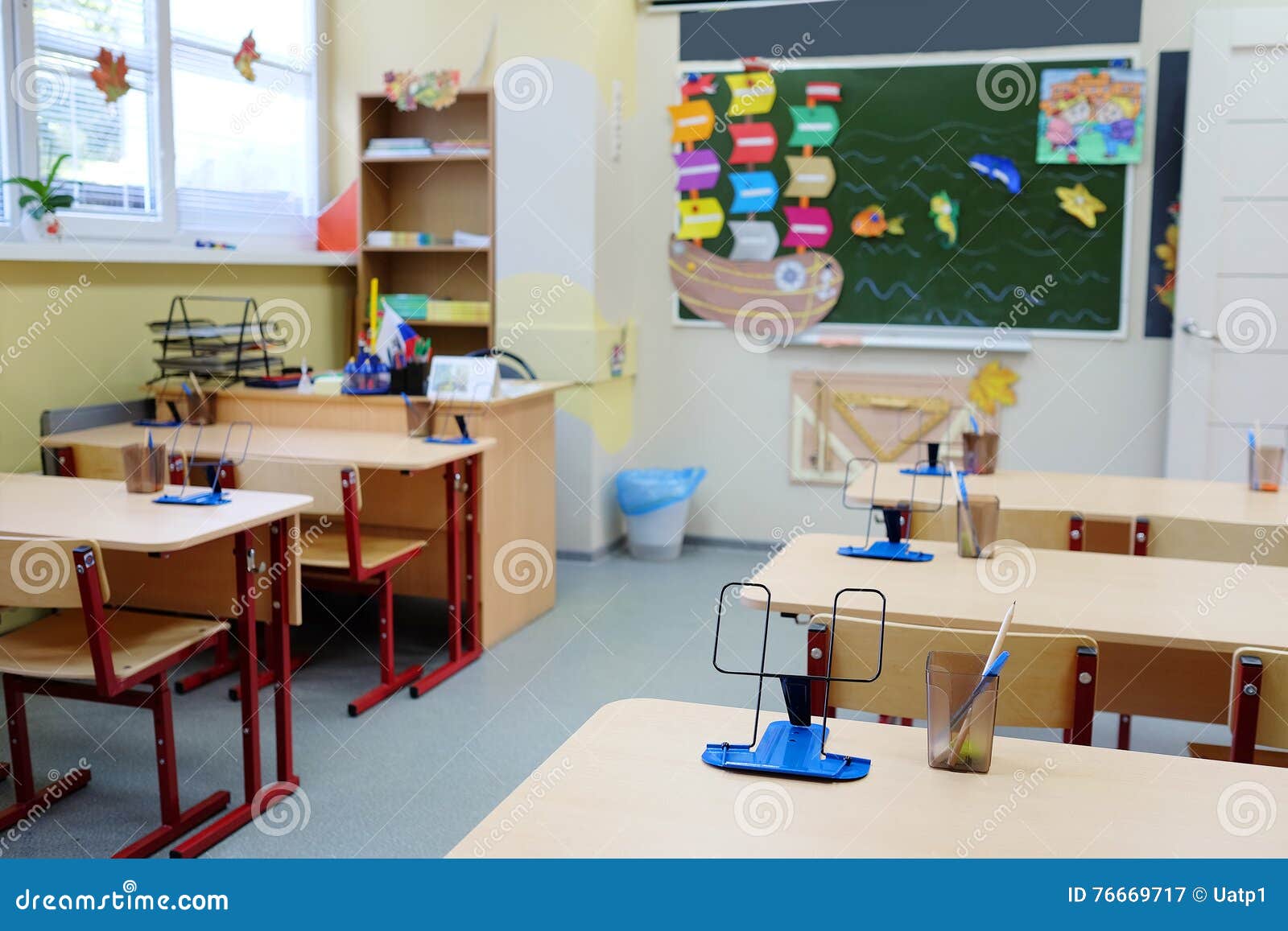 Empty school class stock image. Image of room, education - 76669717