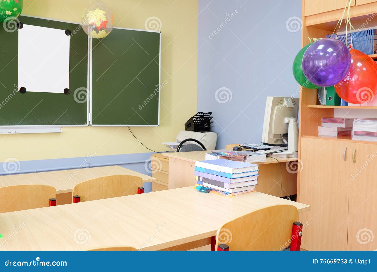 Empty school class stock image. Image of school, empty - 76669733