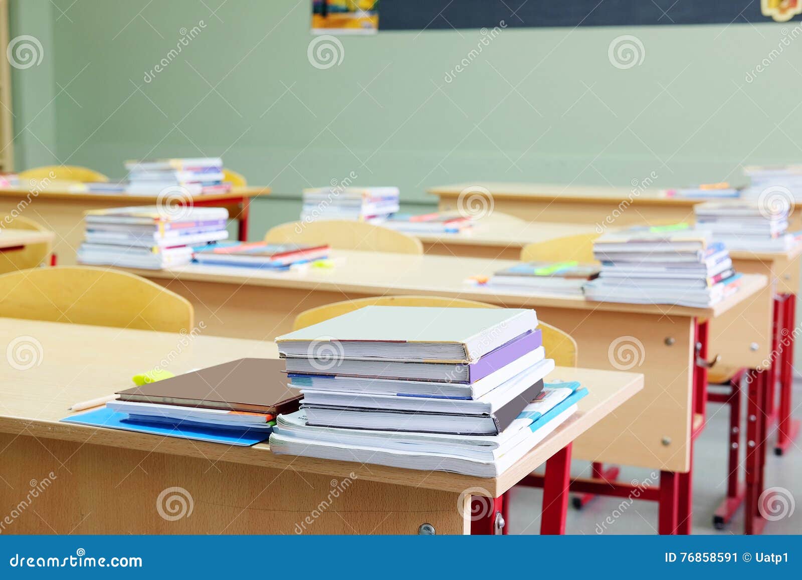 Empty school class stock image. Image of obligatory, knowledge - 76858591