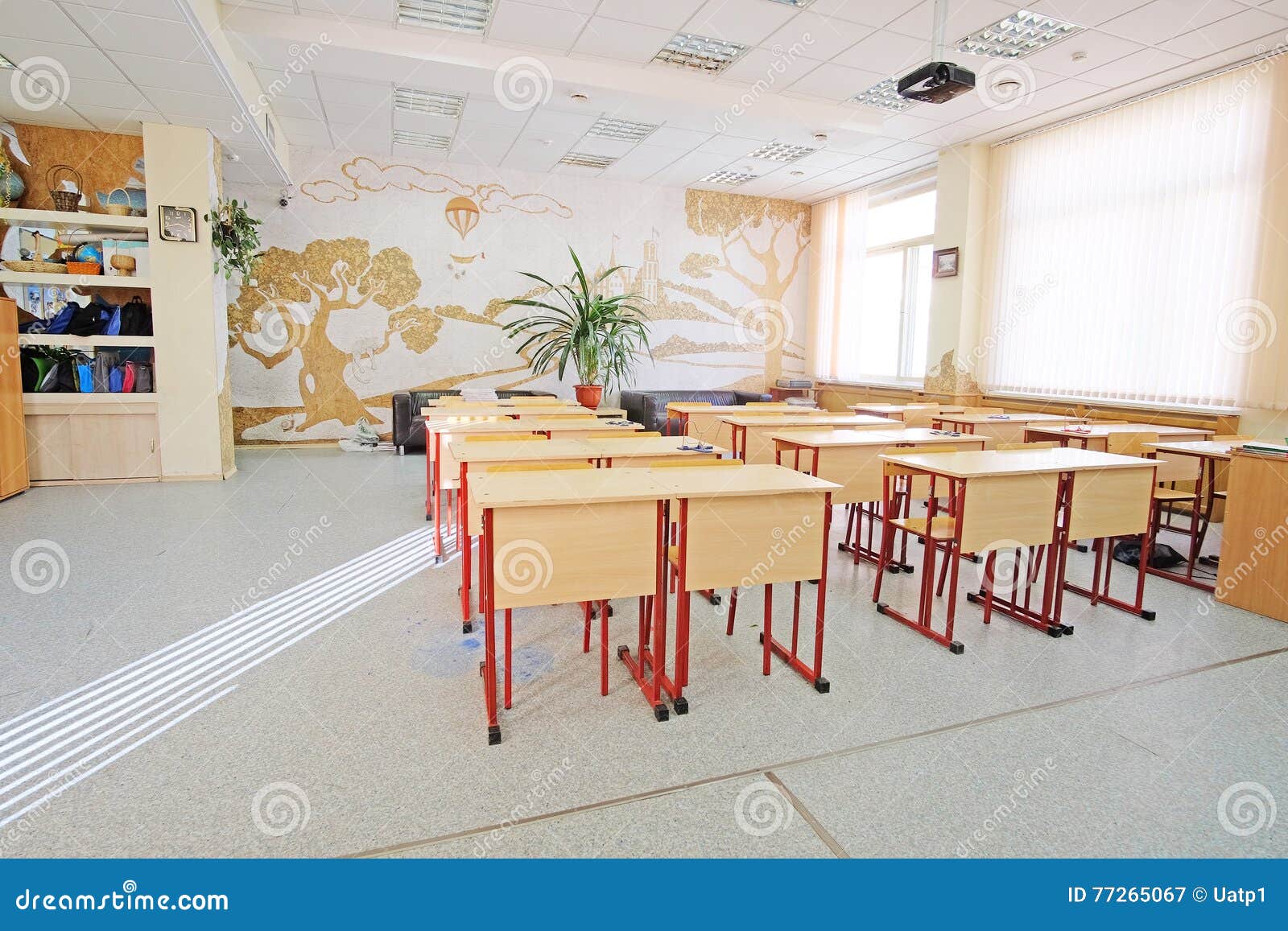 Empty school class stock image. Image of education, high - 77265067
