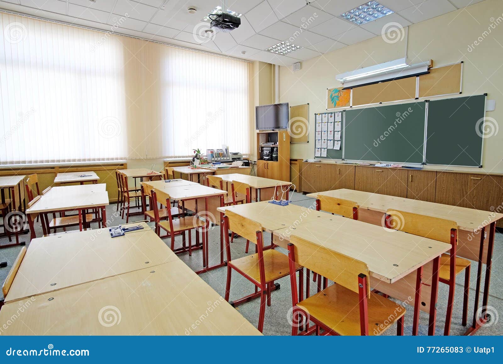 Empty school class stock image. Image of pedagogical - 77265083