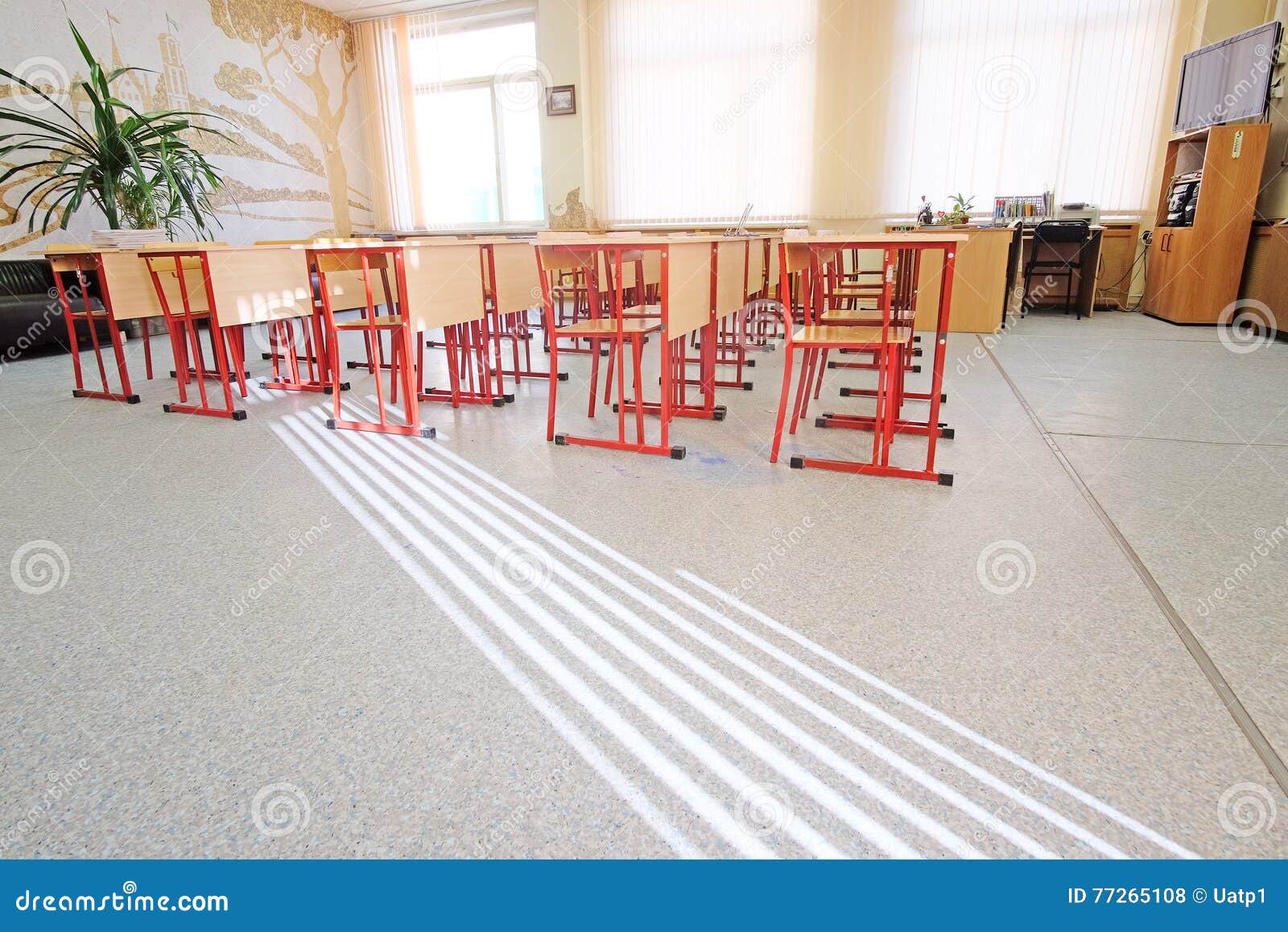 Empty school class stock photo. Image of pedagogics, clean - 77265108