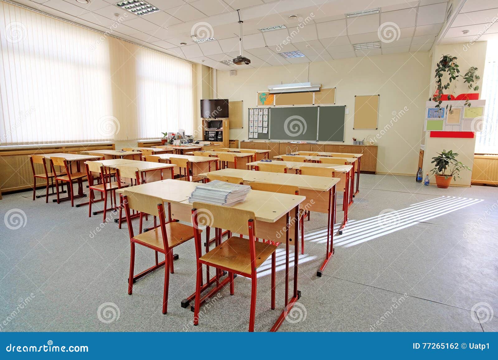 Empty school class stock photo. Image of chair, school - 77265162