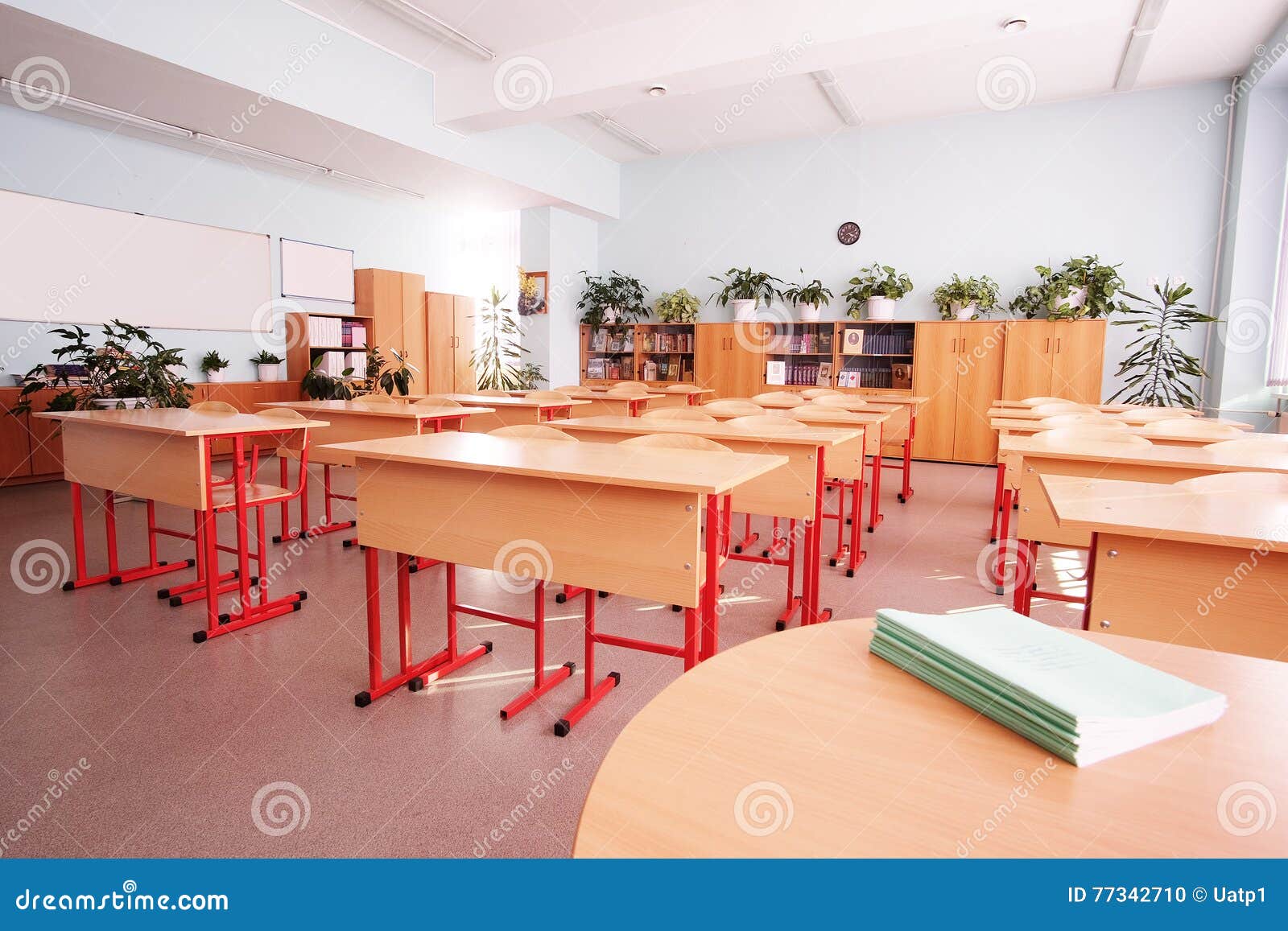 Empty school class stock photo. Image of lesson, break - 77342710