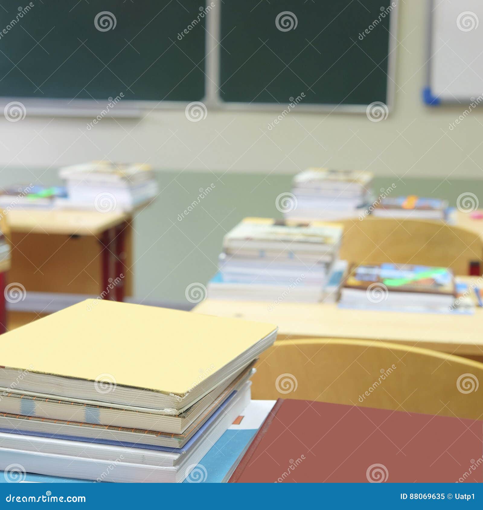 Empty school class stock image. Image of learn, desk - 88069635