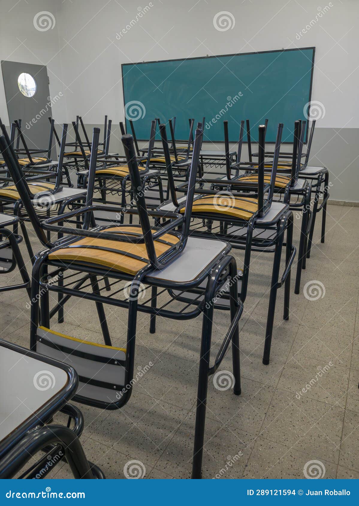 Empty School Classroom. Closed School Concept Stock Photo - Image of ...