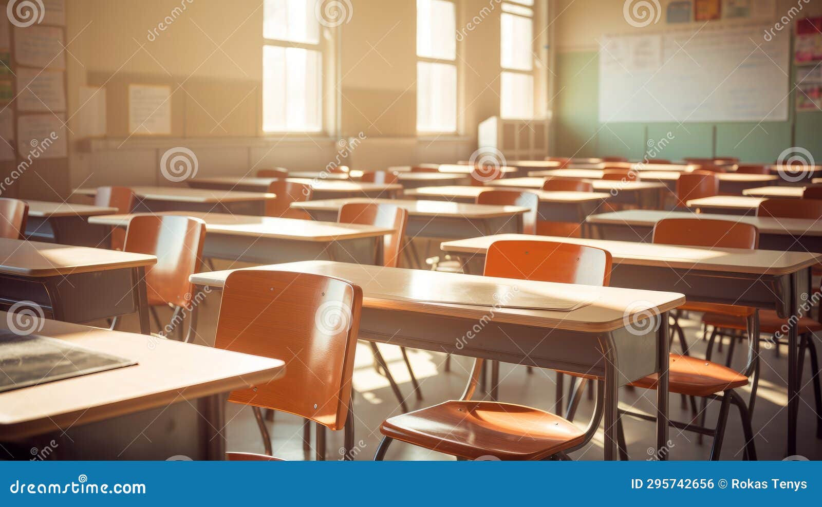 Empty School Classroom. Education and School Concept Stock Photo ...