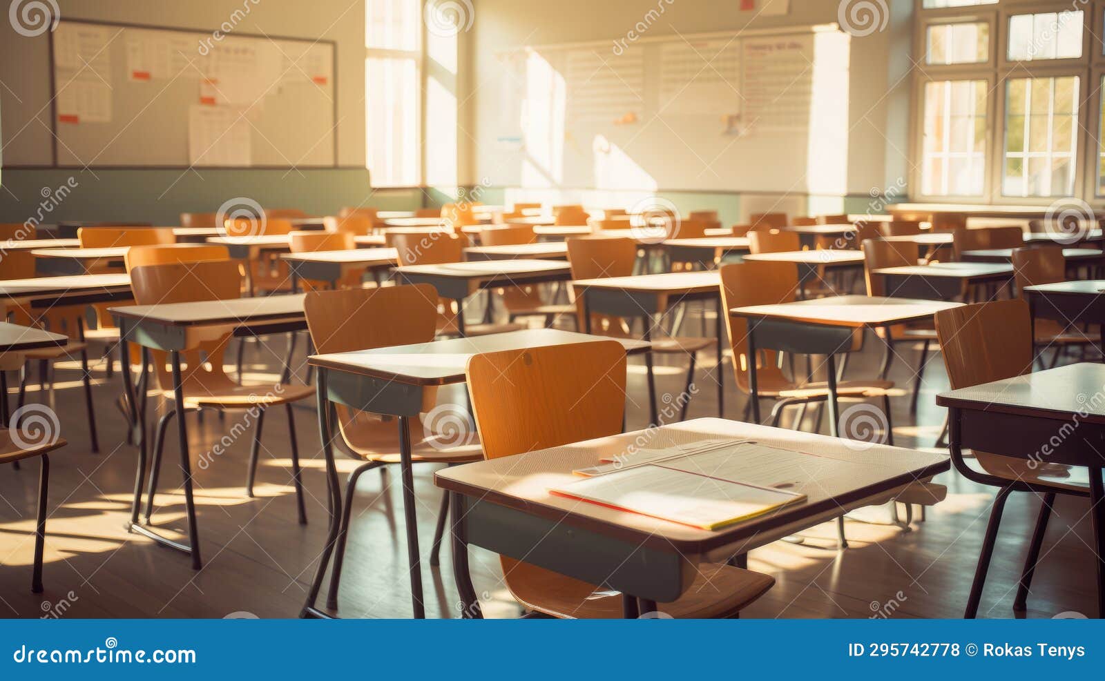 Empty School Classroom. Education and School Concept Stock Photo ...