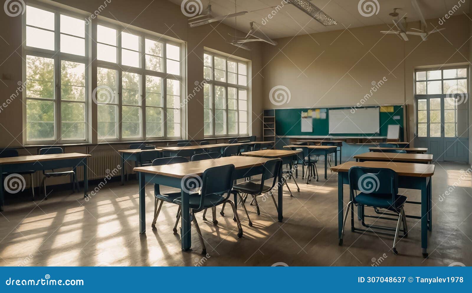 Empty School Interior Classroom Interior Concept Knowledge College ...