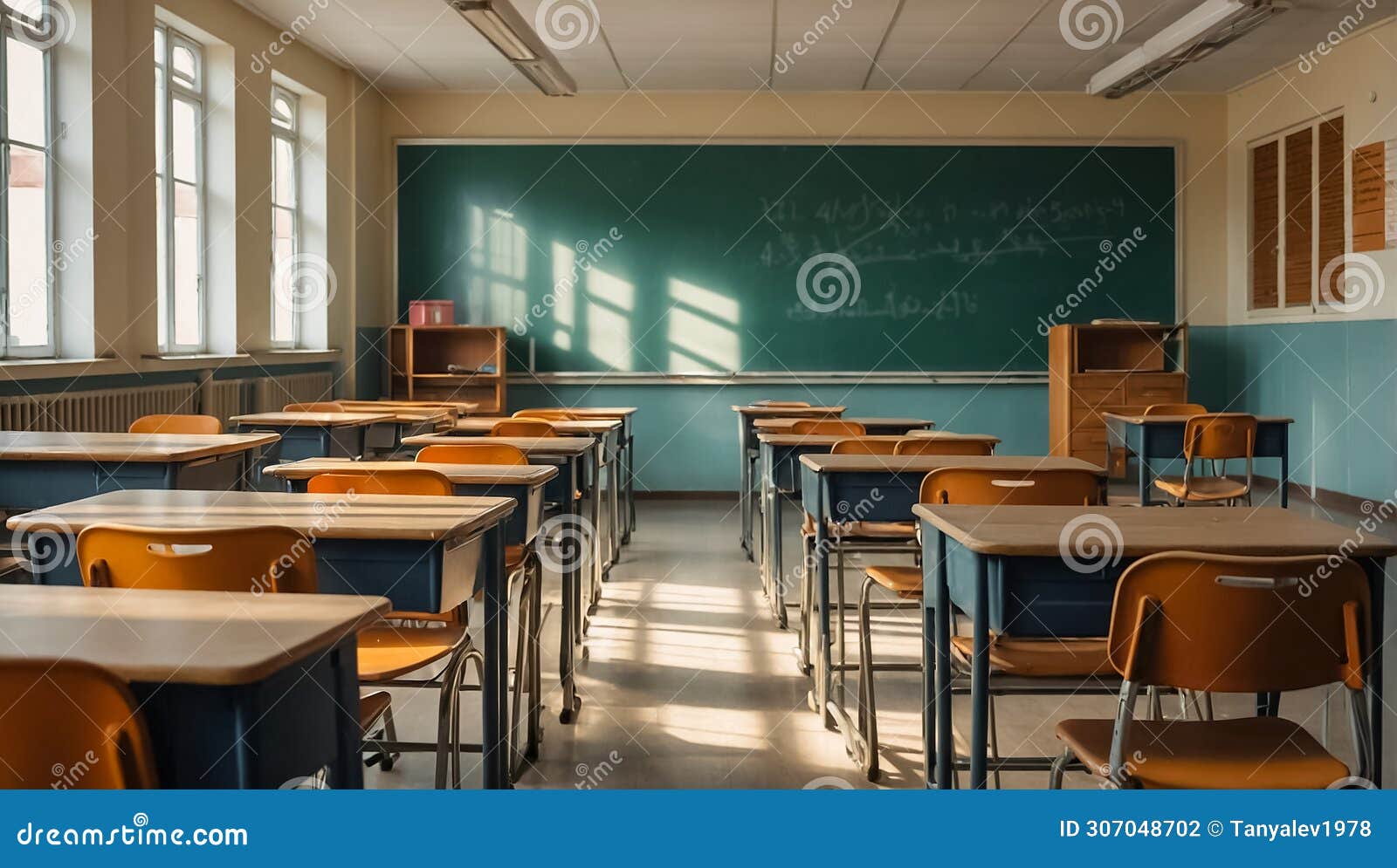 Empty School Interior Classroom Auditorium Concept Knowledge College ...