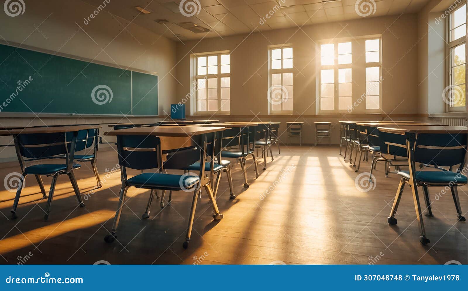 Empty School Interior Classroom Auditorium Concept Knowledge College ...
