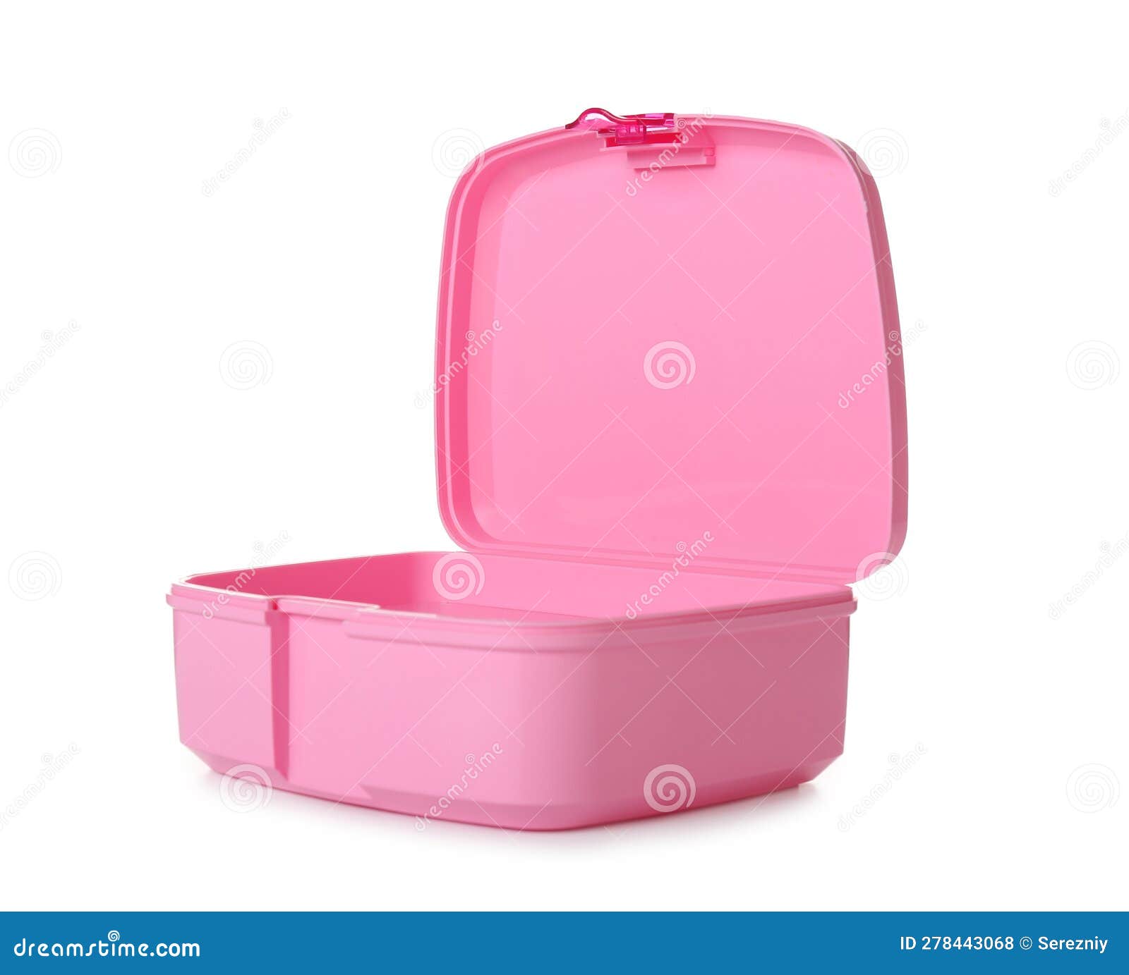 Empty School Lunch Box on White Background Stock Photo - Image of child ...