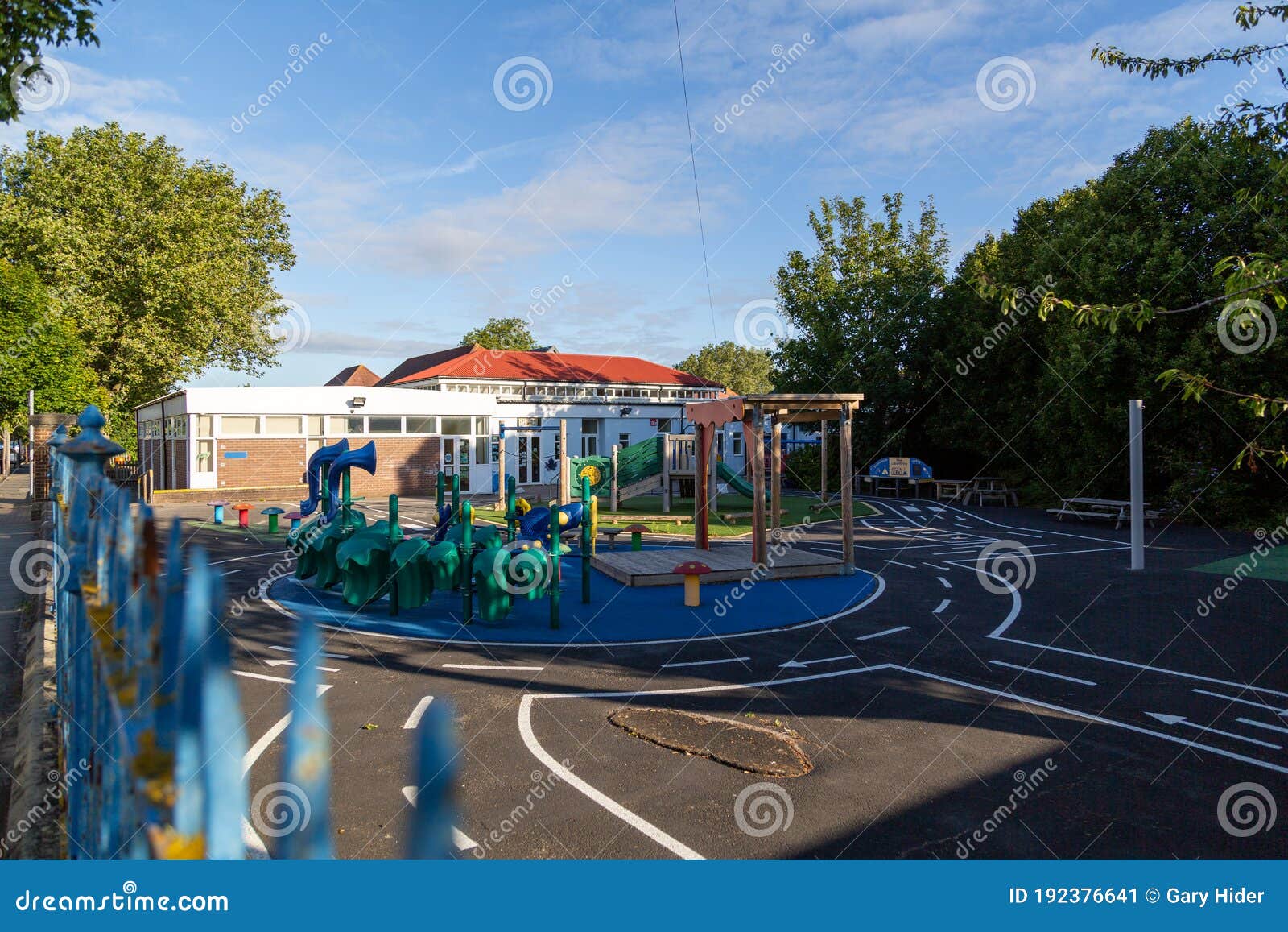 An Empty School Playground in a British School during the Coronavirus ...