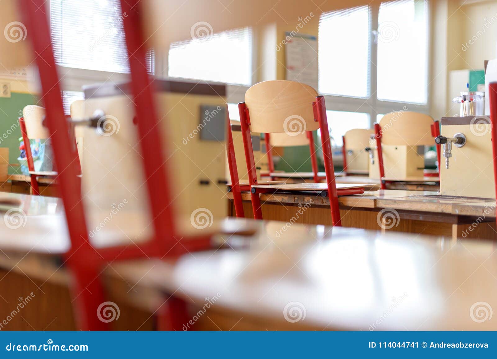Empty Science Laboratory Classroom Stock Image Image Of Interior