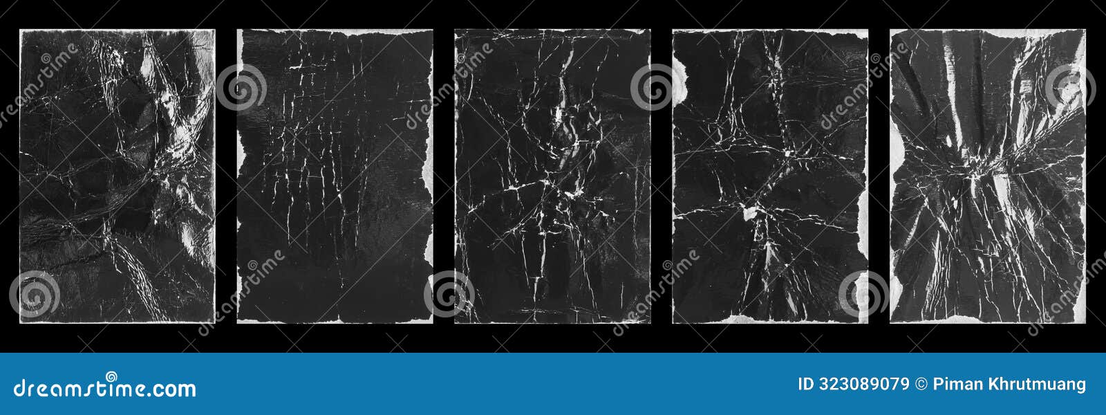 Empty Scratch Torn Poster Set Overlay Texture Background Stock Image ...