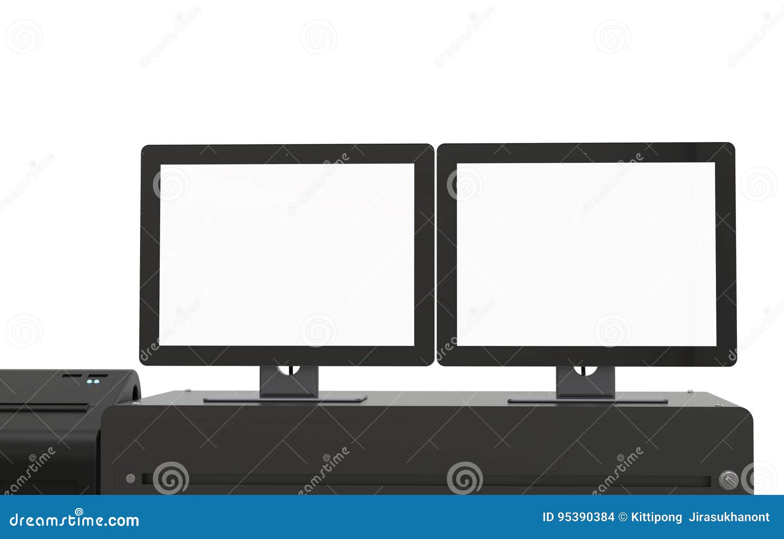 Empty Screen Cashier Machine Stock Photo - Image of terminal, screen ...