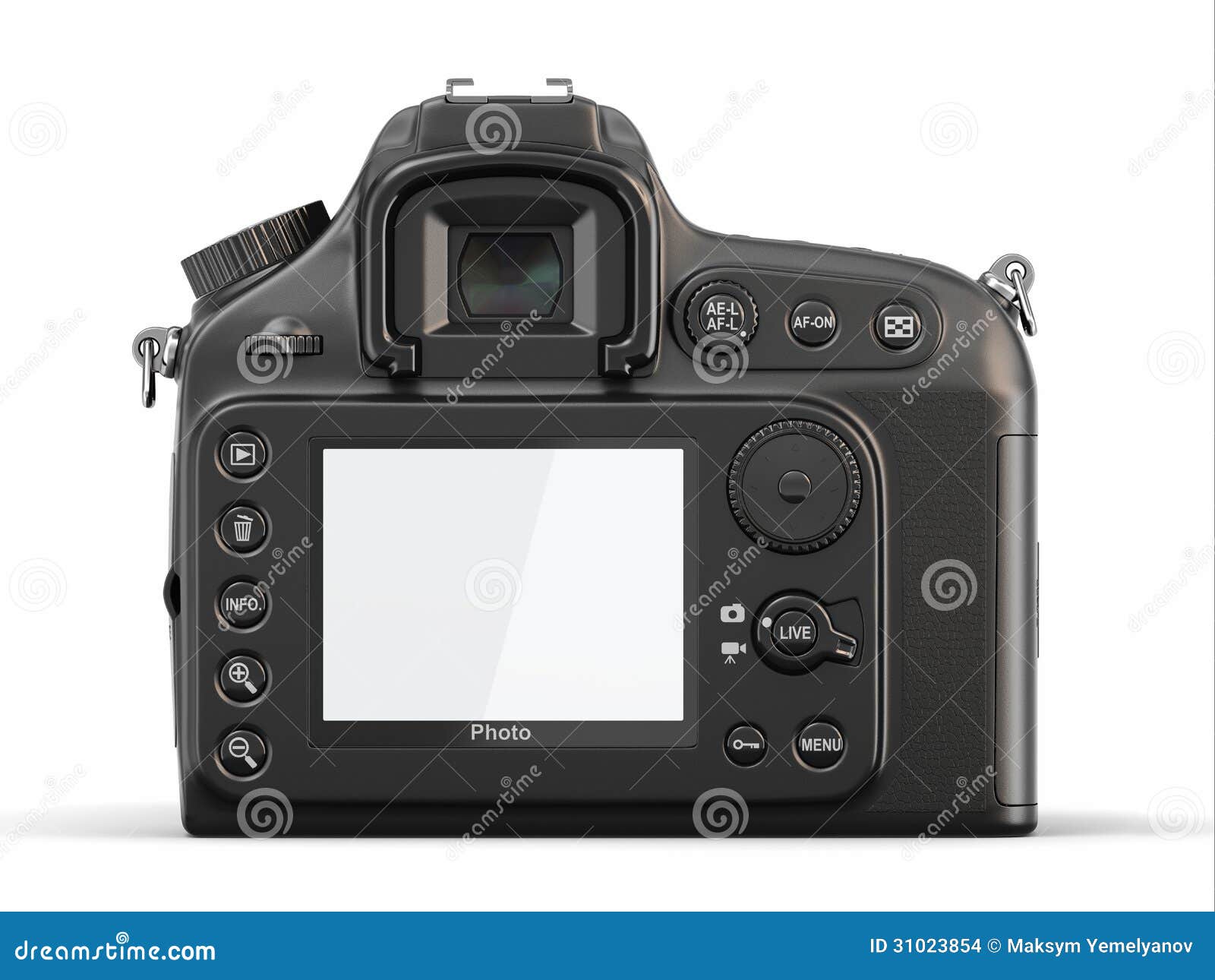 Empty Screen on Digital Photo Camera Stock Illustration - Illustration ...