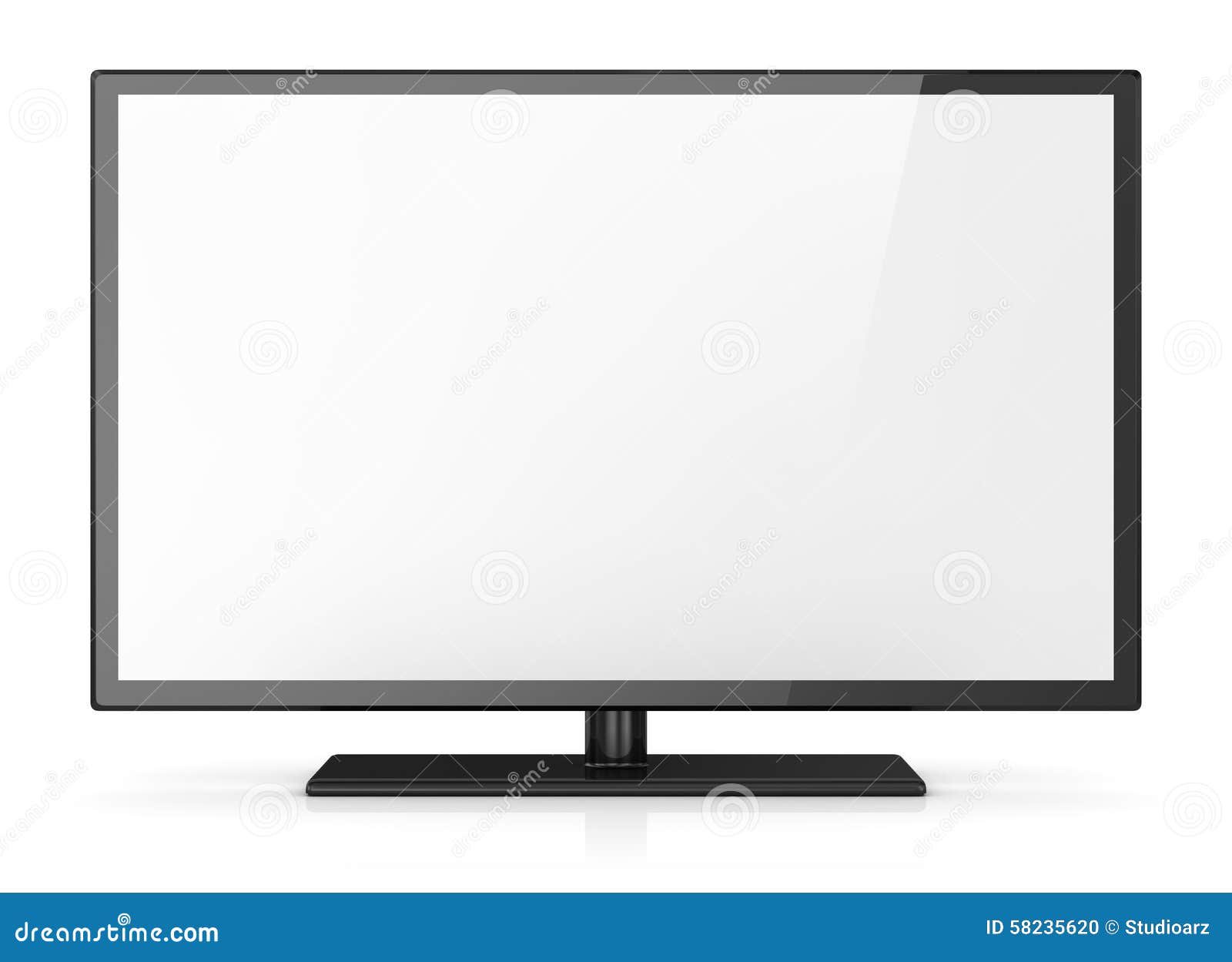 Empty Screen Hd Tv Stock Illustration - Image: 58235620
