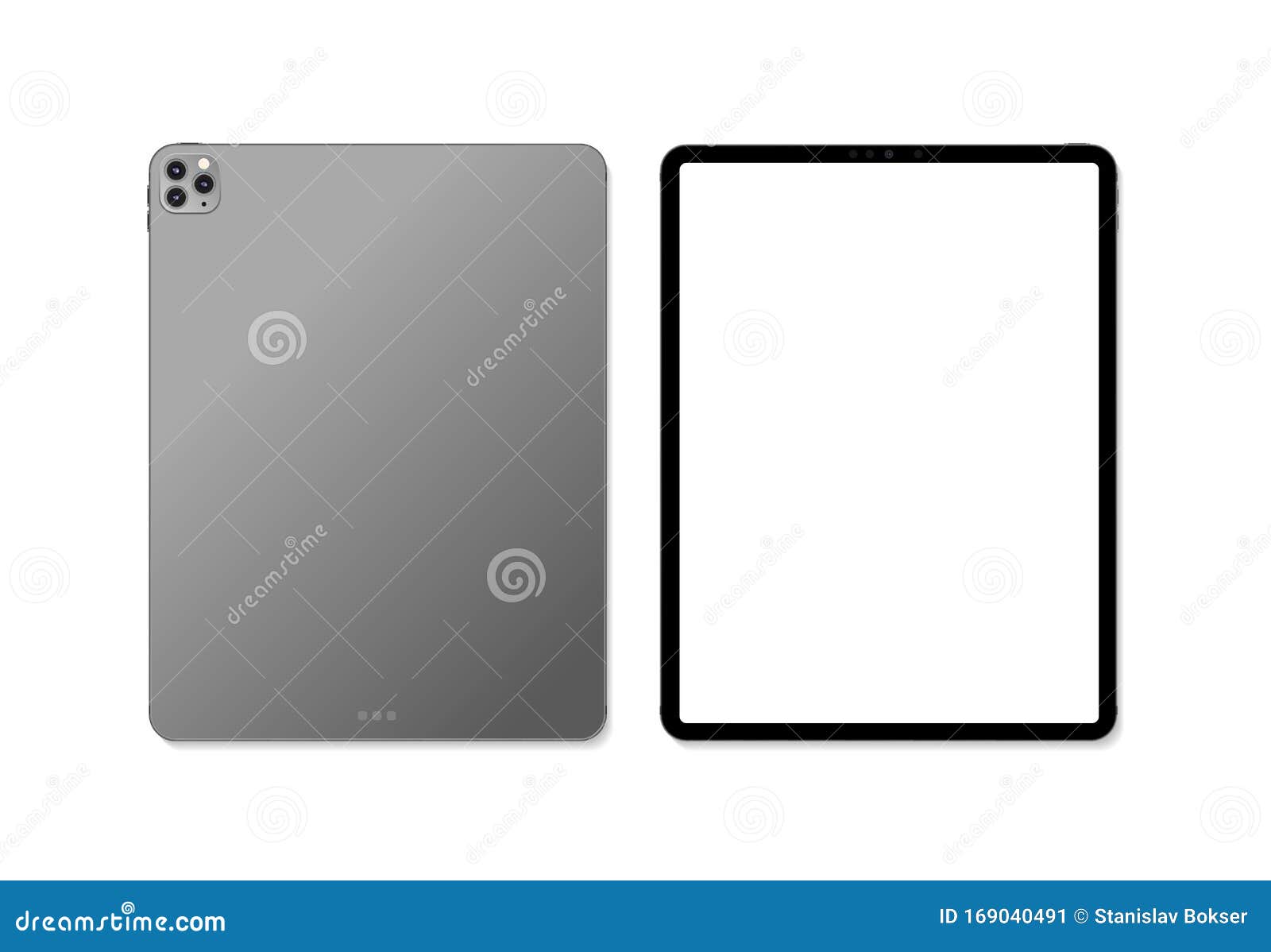 Empty Screen Realistic New Tablet Mockup Design Stock Vector ...