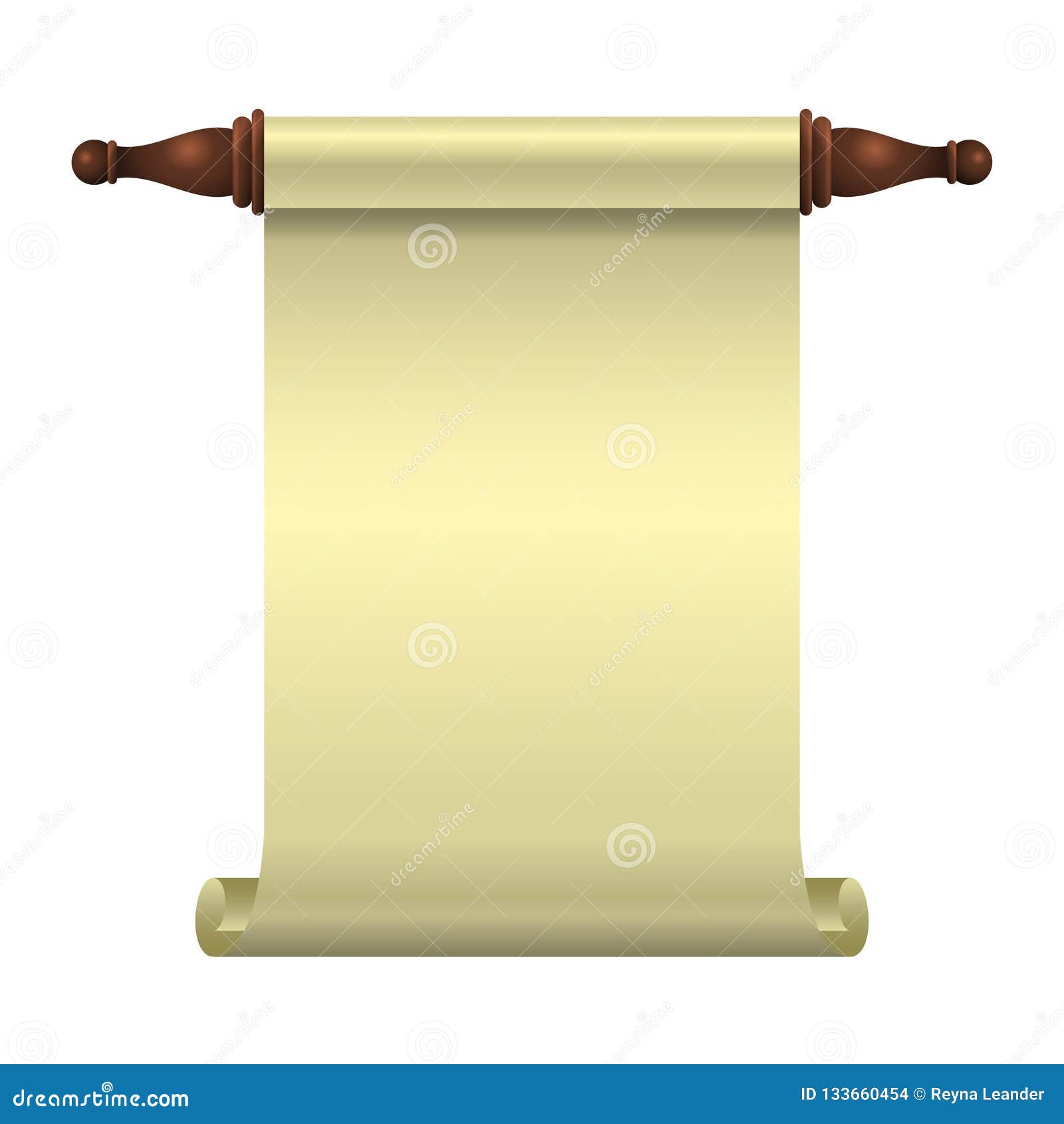 An Empty Scroll is an Opened Scroll Unrolled Vertically for a Book ...