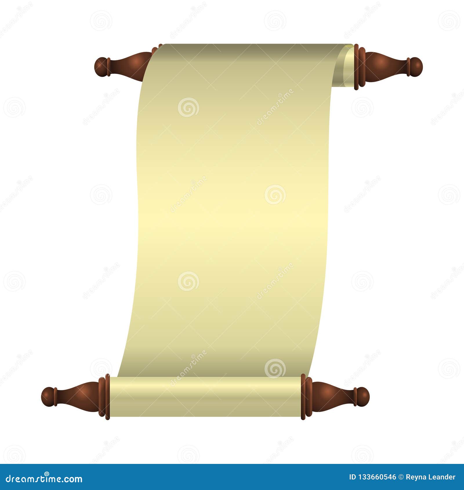 An Empty Scroll is an Unfolded Scroll Unrolled Vertically. Stock Vector - Illustration of letter ...
