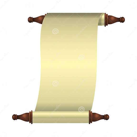 An Empty Scroll is an Unfolded Scroll Unrolled Vertically. Stock Vector - Illustration of letter ...