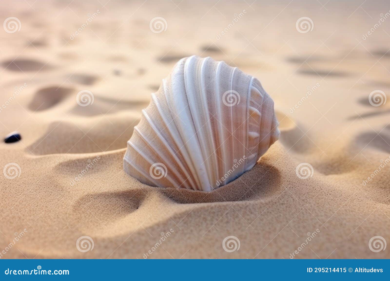 An Empty Seashell on Eroded Beach Sand Stock Image - Image of beach ...