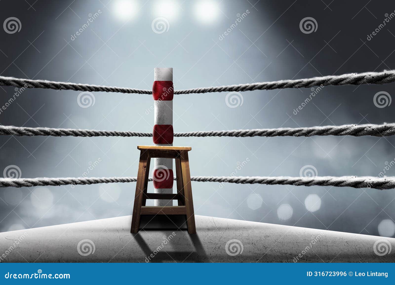 An Empty Seat in the Corner of a Boxing Ring Stock Photo - Image of ...