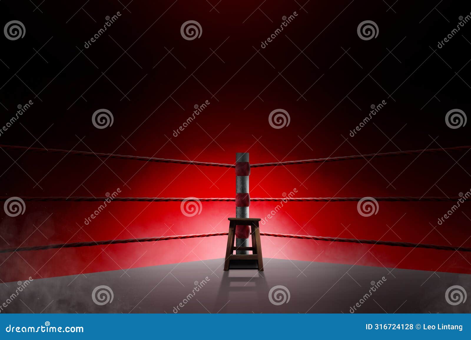 An Empty Seat in the Corner of a Boxing Ring Stock Photo - Image of ...