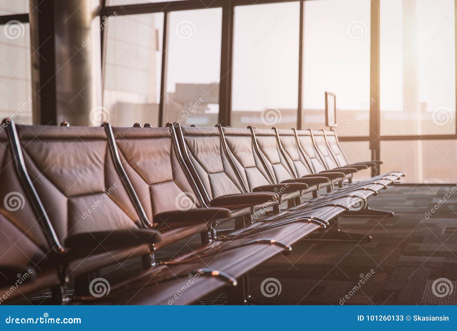 Empty Seat with No Passenger after Gate Close Stock Image - Image of ...