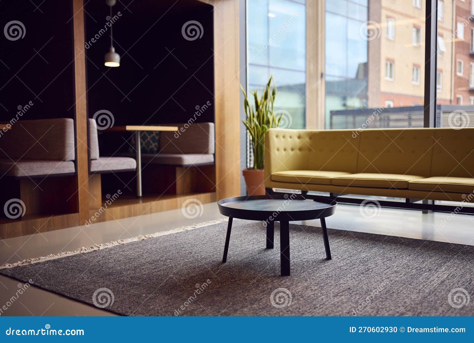 Empty Seating Area for Informal Meetings in Modern Open Plan Office ...