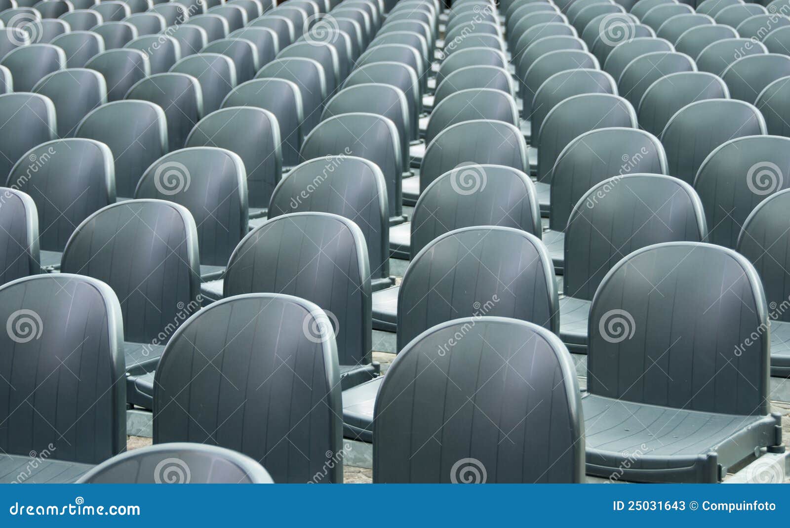 Empty seats stock image. Image of indoor, line, plastic - 25031643
