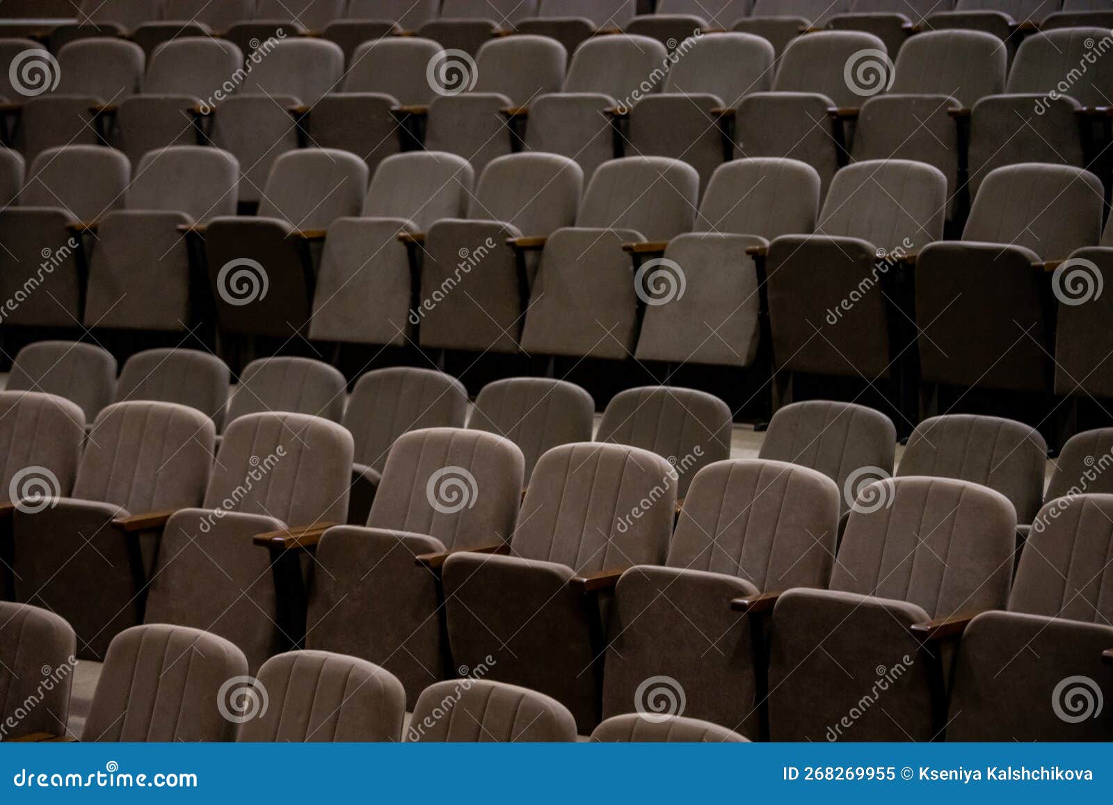 Empty Seats in the Auditorium in the Half-darkness at a Live ...