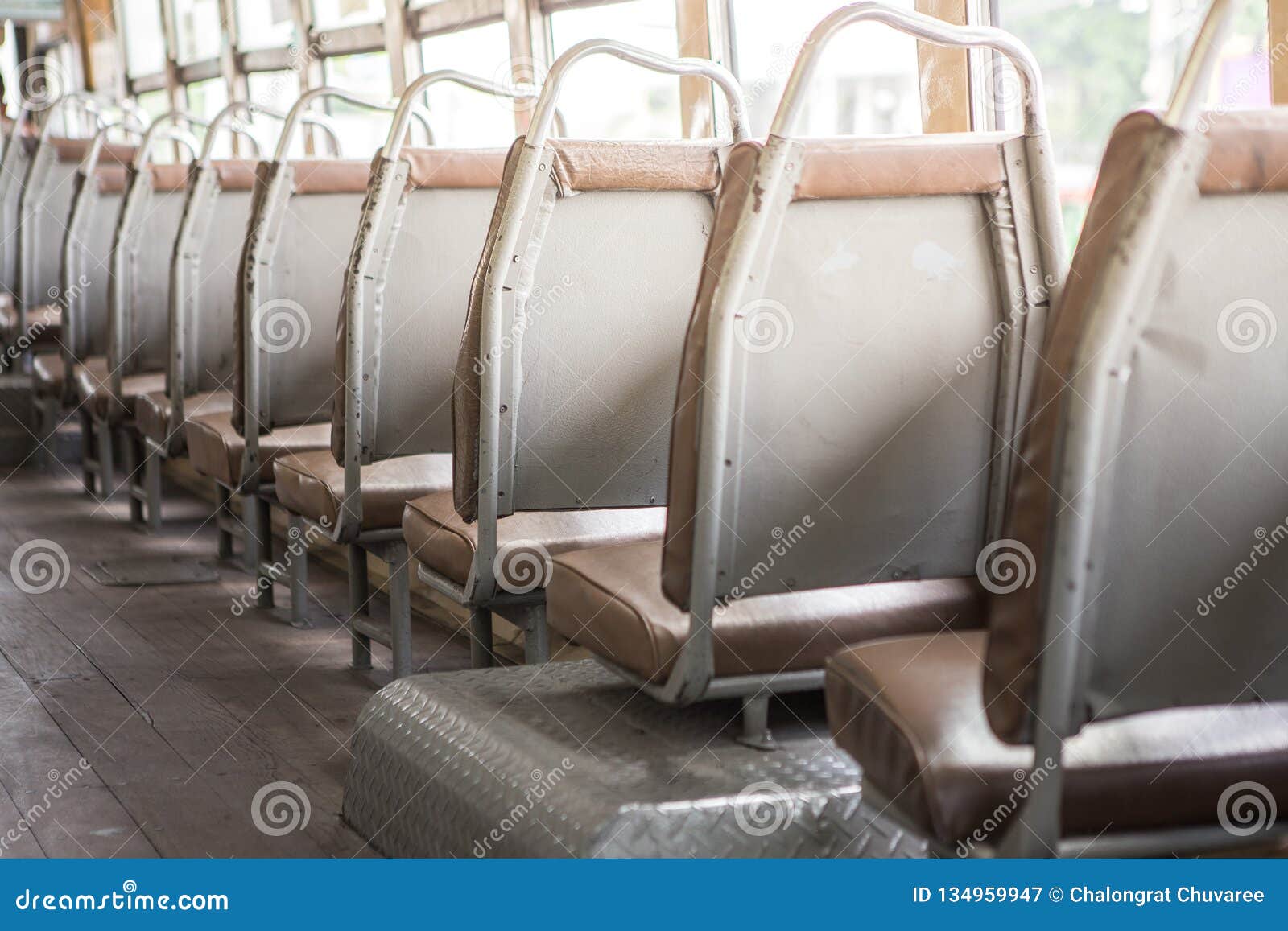 Empty seats on the bus stock image. Image of color, blue - 134959947
