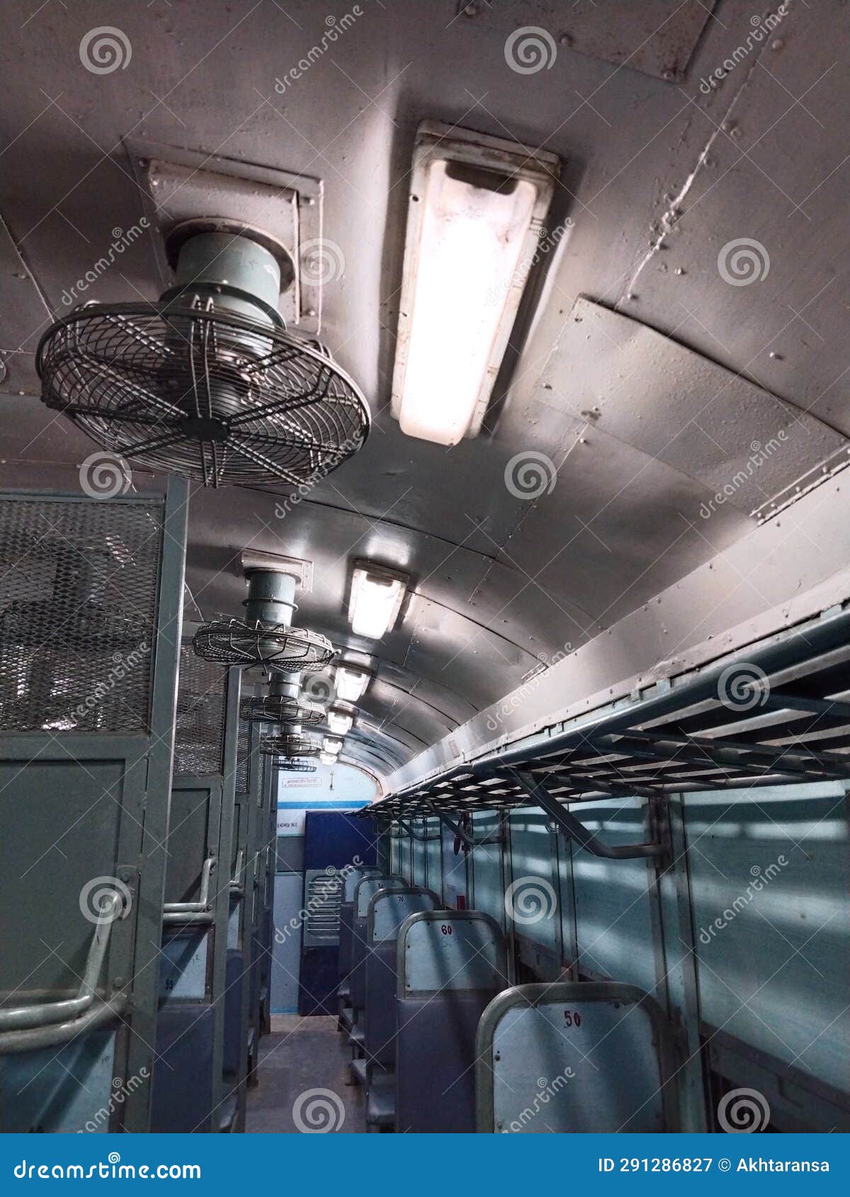Empty Seats of a General Coach in Indian Railways Stock Image - Image ...