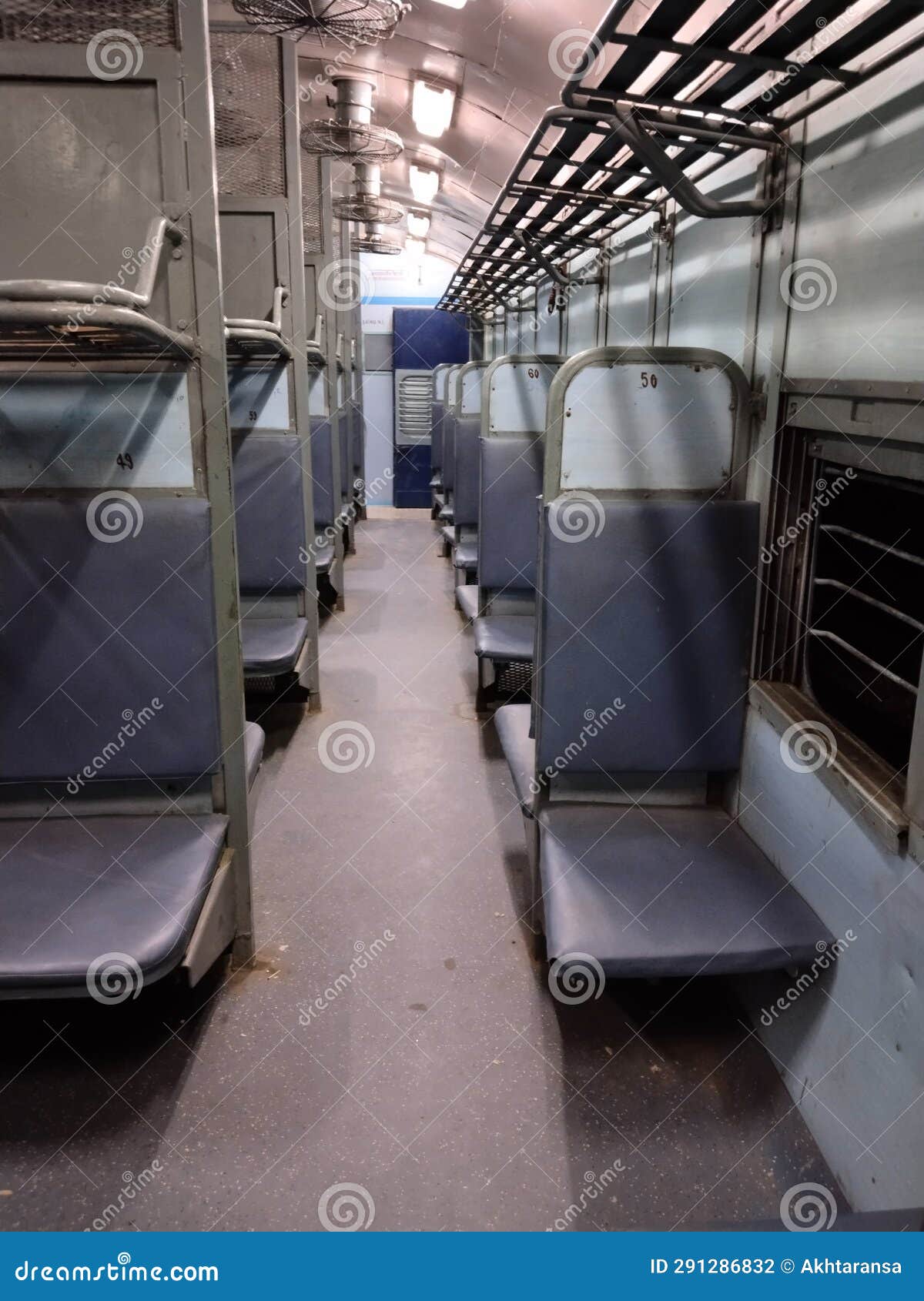 Empty Seats of a General Coach in Indian Railways Stock Photo - Image ...
