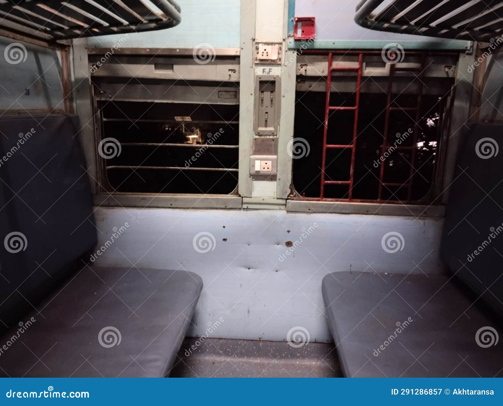 Empty Seats of a General Coach in Indian Railways Stock Image - Image ...
