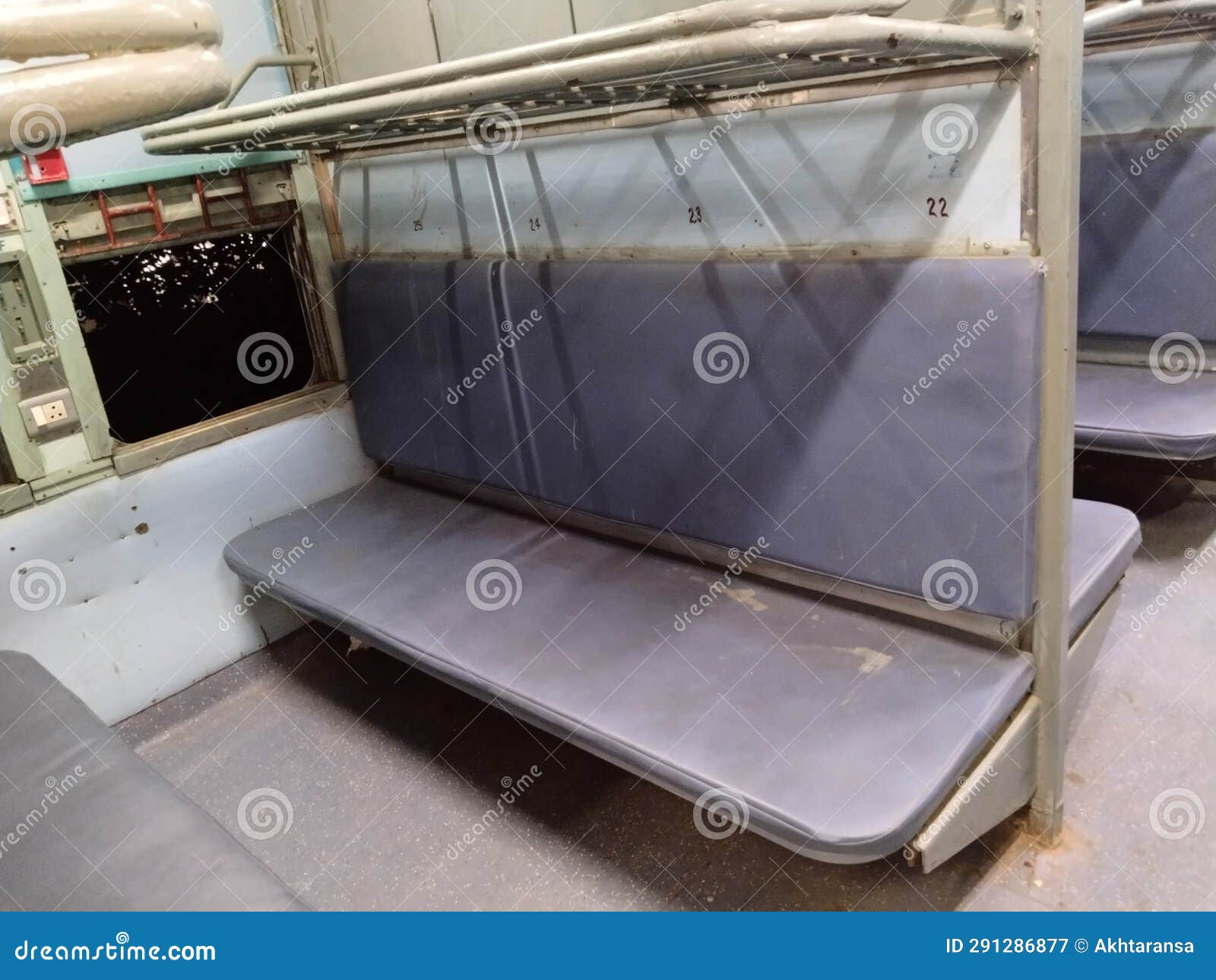 Empty Seats of a General Coach in Indian Railways Stock Image - Image ...